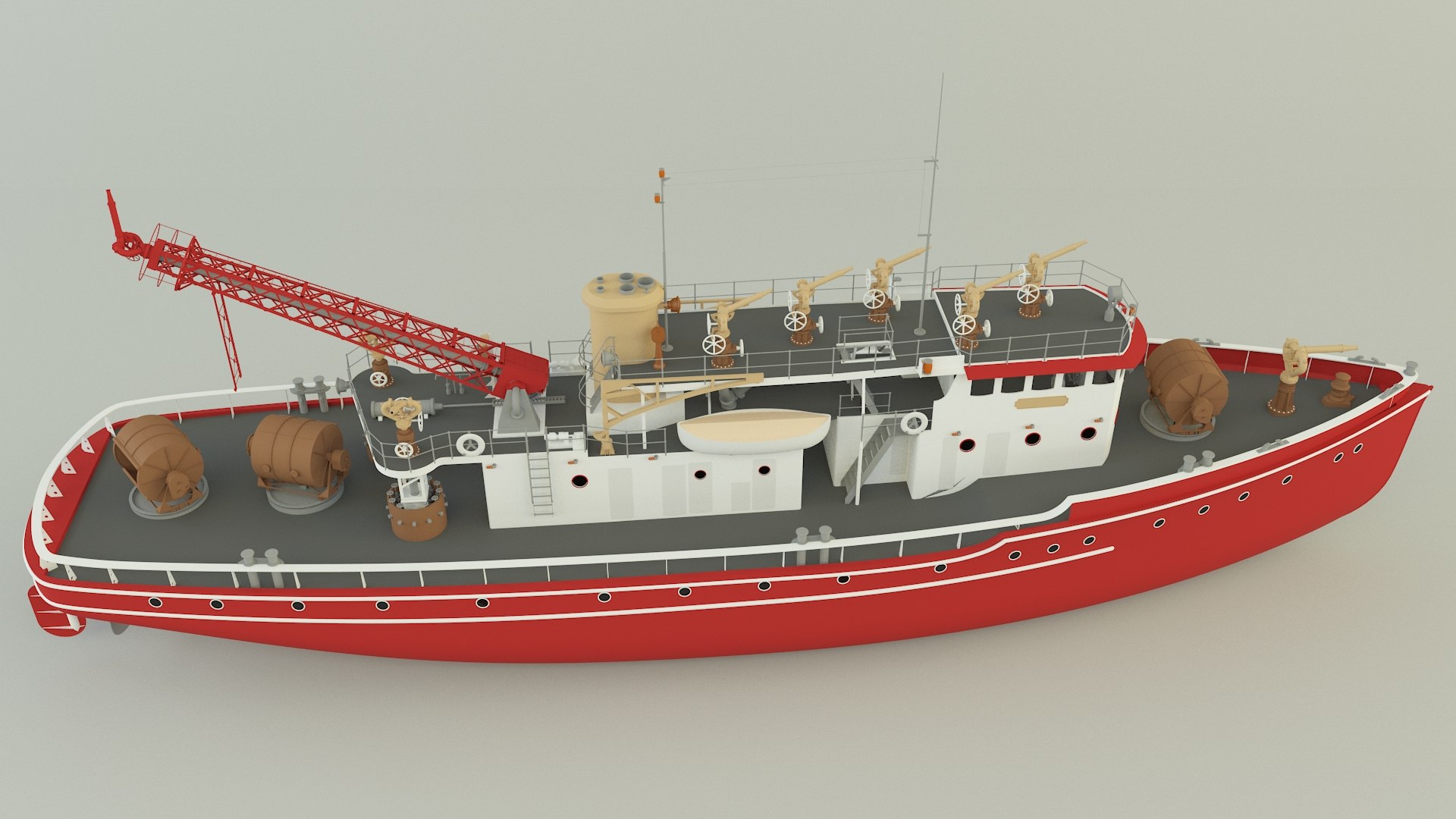 Fire Fighter Ship 3D Model Model - TurboSquid 2230160
