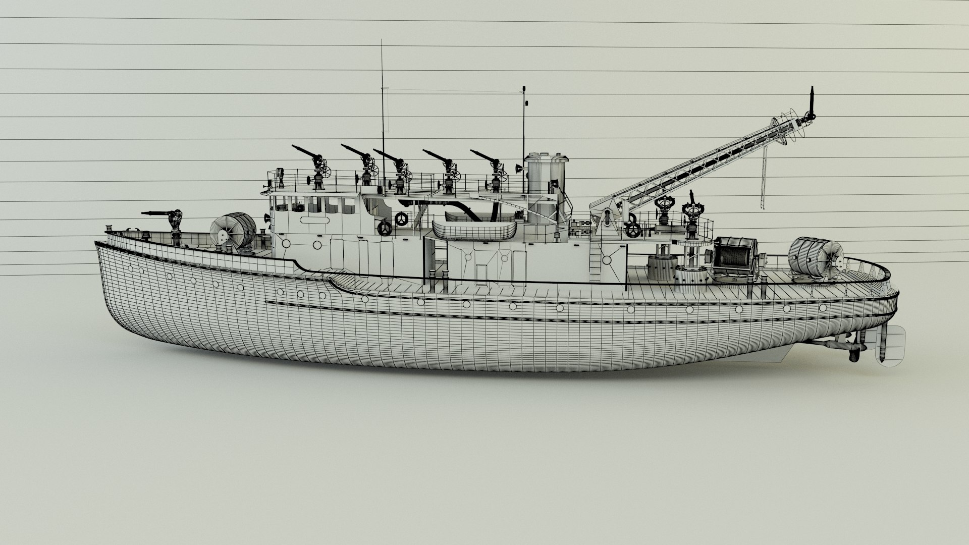 Fire Fighter Ship 3D Model Model - TurboSquid 2230160