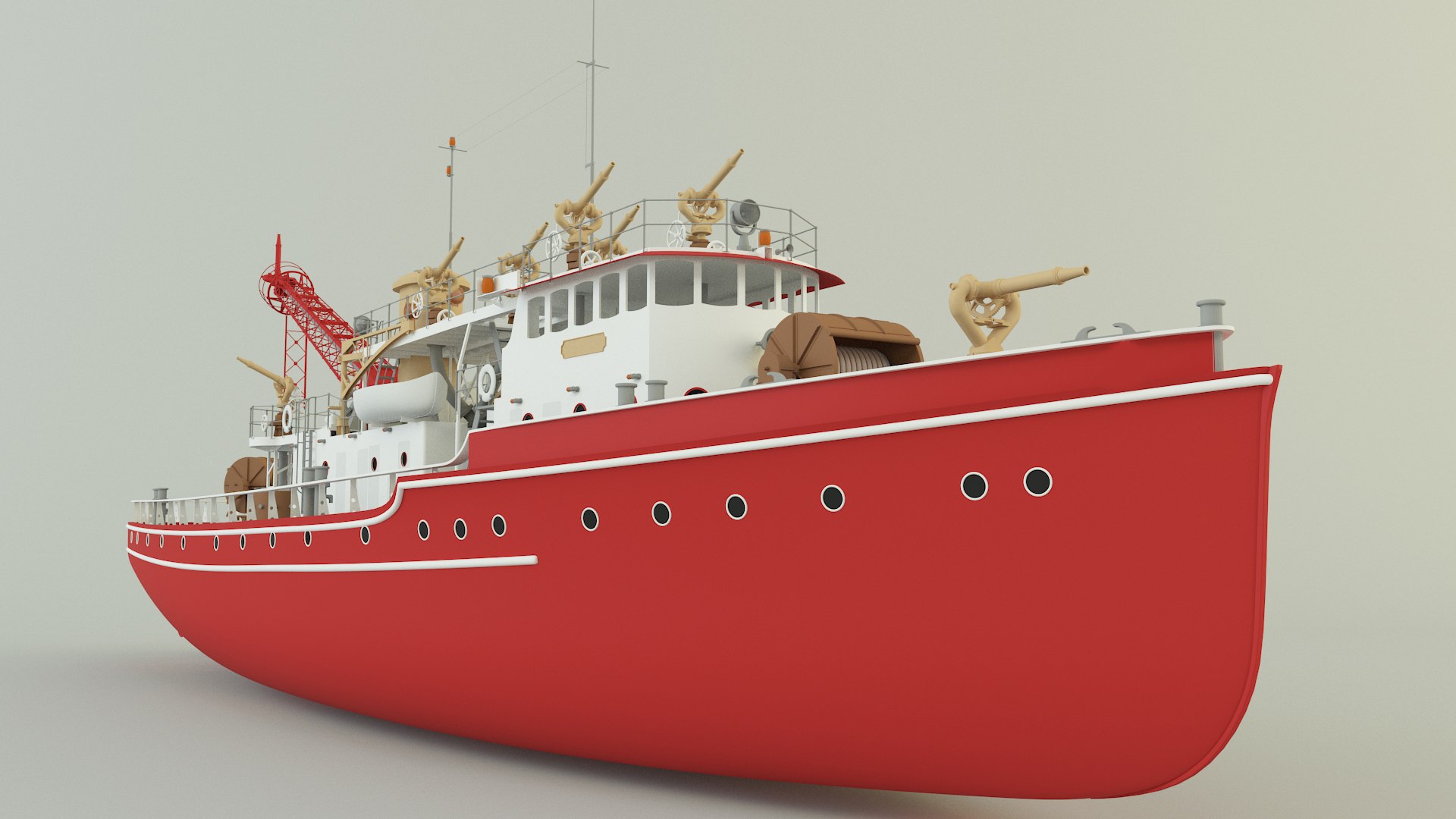 Fire Fighter Ship 3D Model Model - TurboSquid 2230160