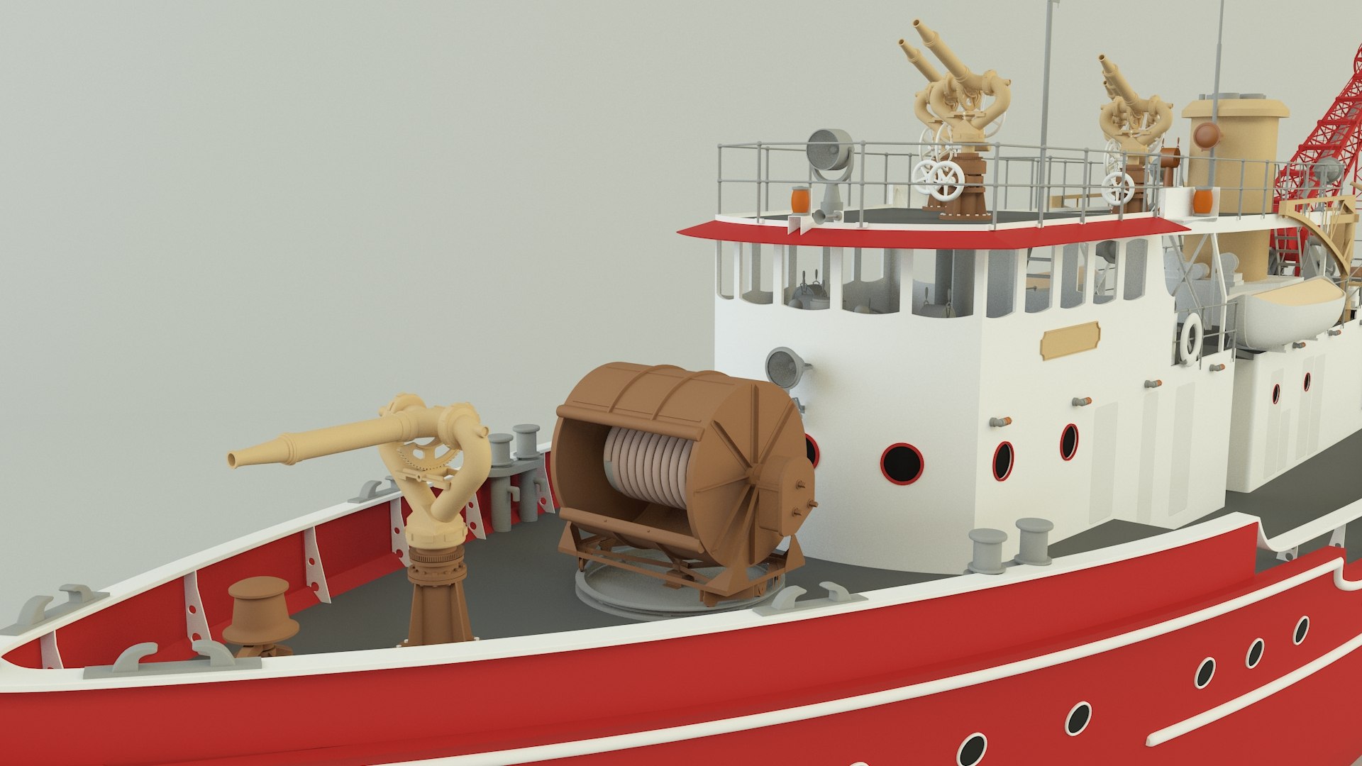 Fire Fighter Ship 3D Model Model - TurboSquid 2230160
