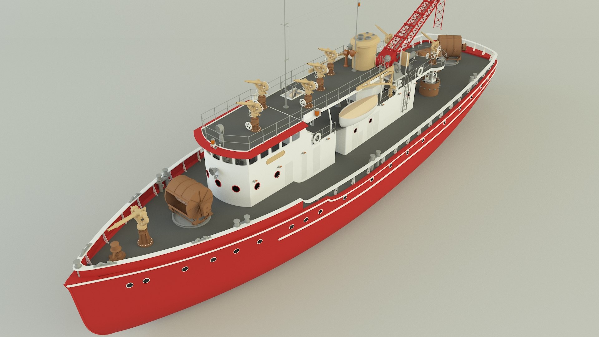 Fire Fighter Ship 3D Model Model - TurboSquid 2230160