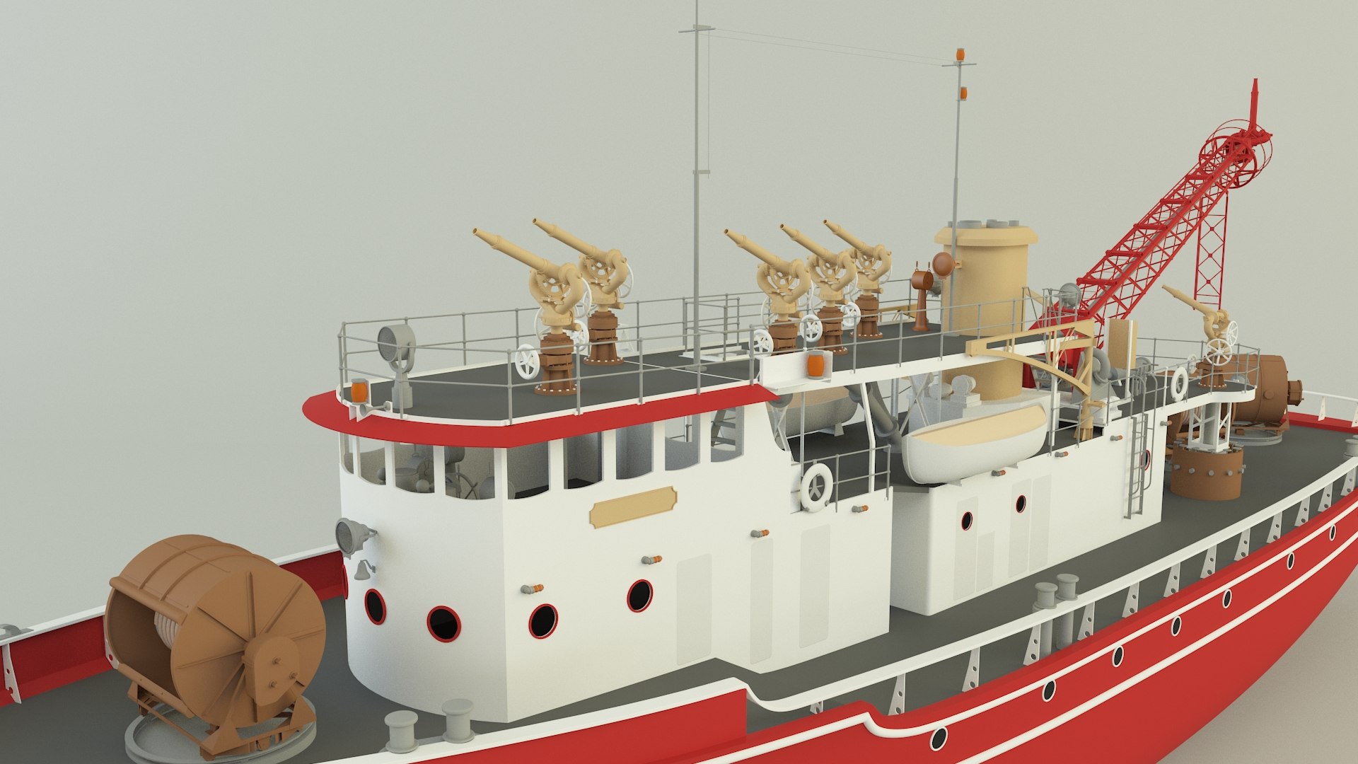 Fire Fighter Ship 3D Model Model - TurboSquid 2230160