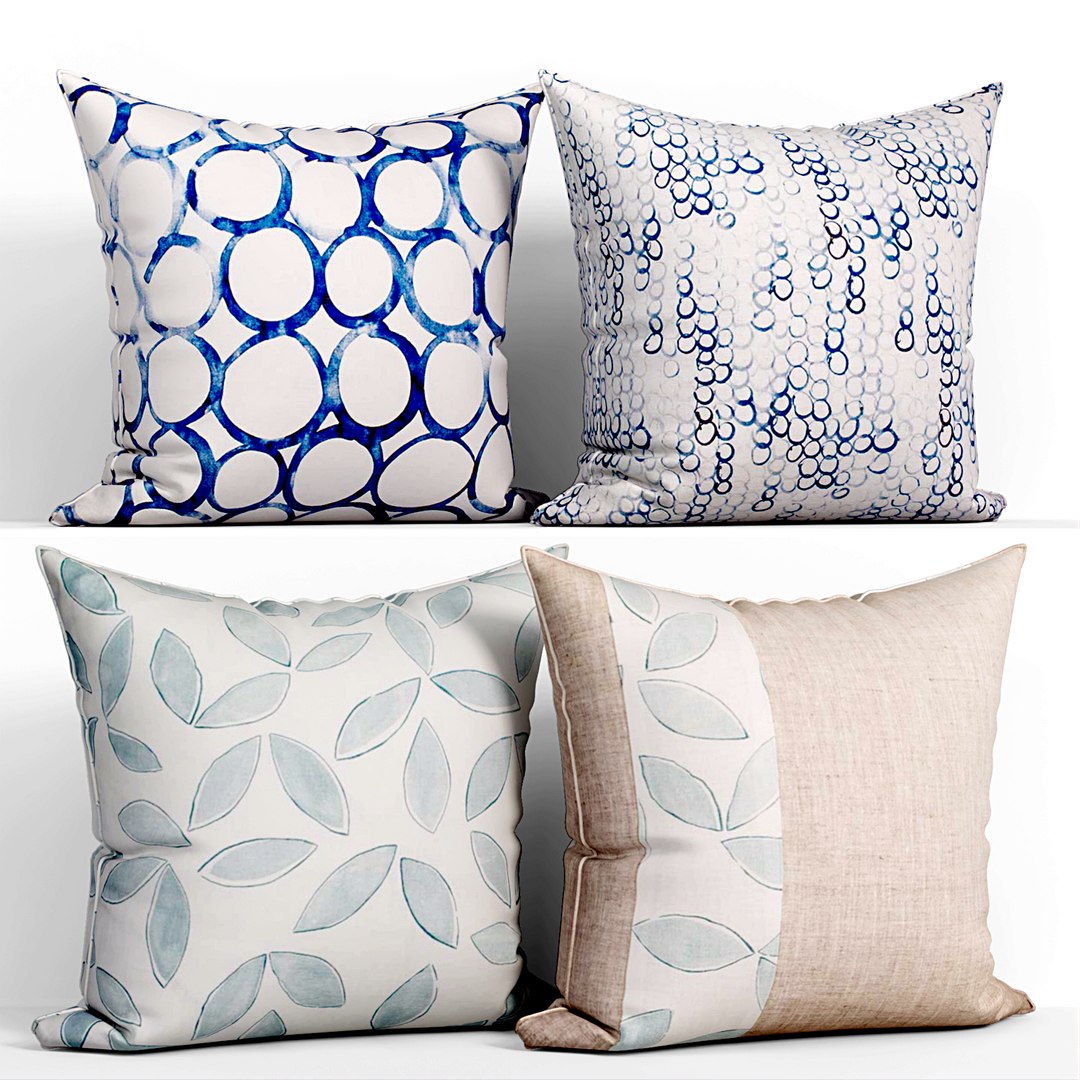 Decorative Pillows Set 136 3D Model - TurboSquid 1937878