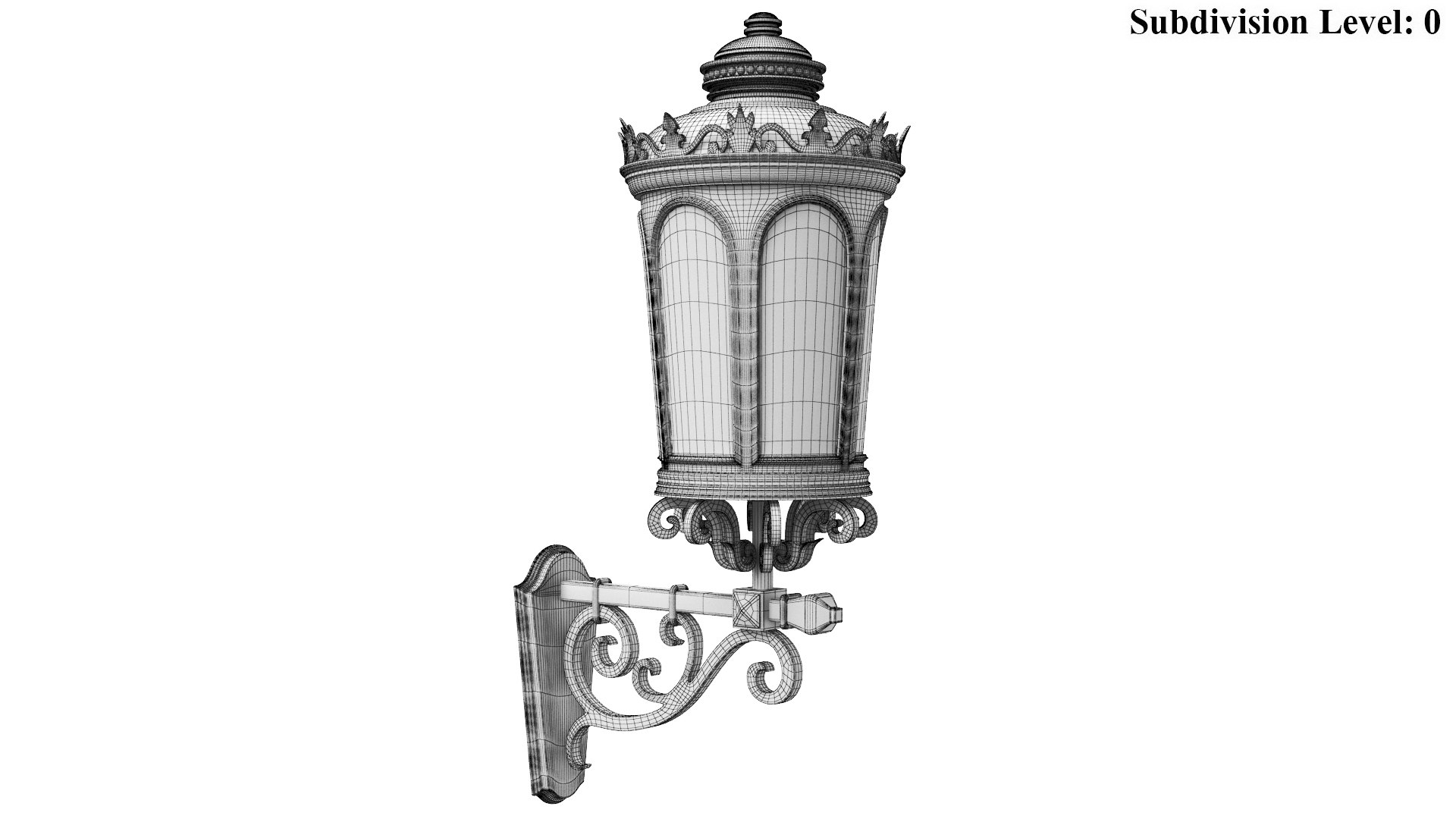 3D Two Detailed Classic Wall Lights - TurboSquid 2189798