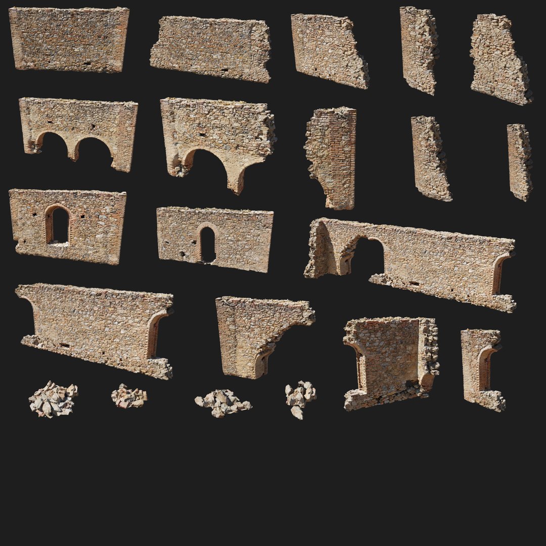 Modular Brick Stone Ruin Set Pbr Scan 3D Model 3D - TurboSquid 1971843