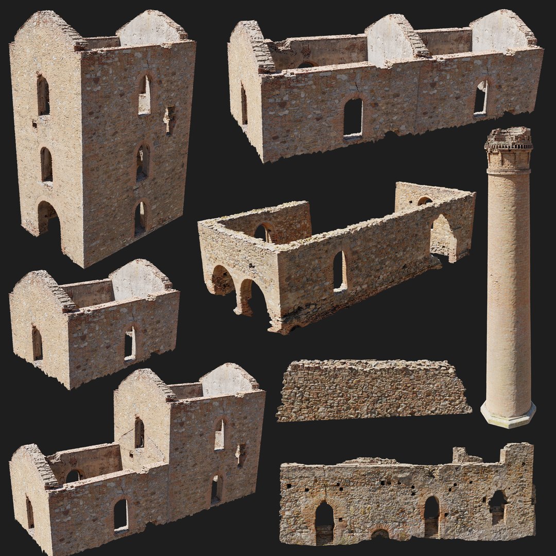 Modular Brick Stone Ruin Set Pbr Scan 3D Model 3D - TurboSquid 1971843