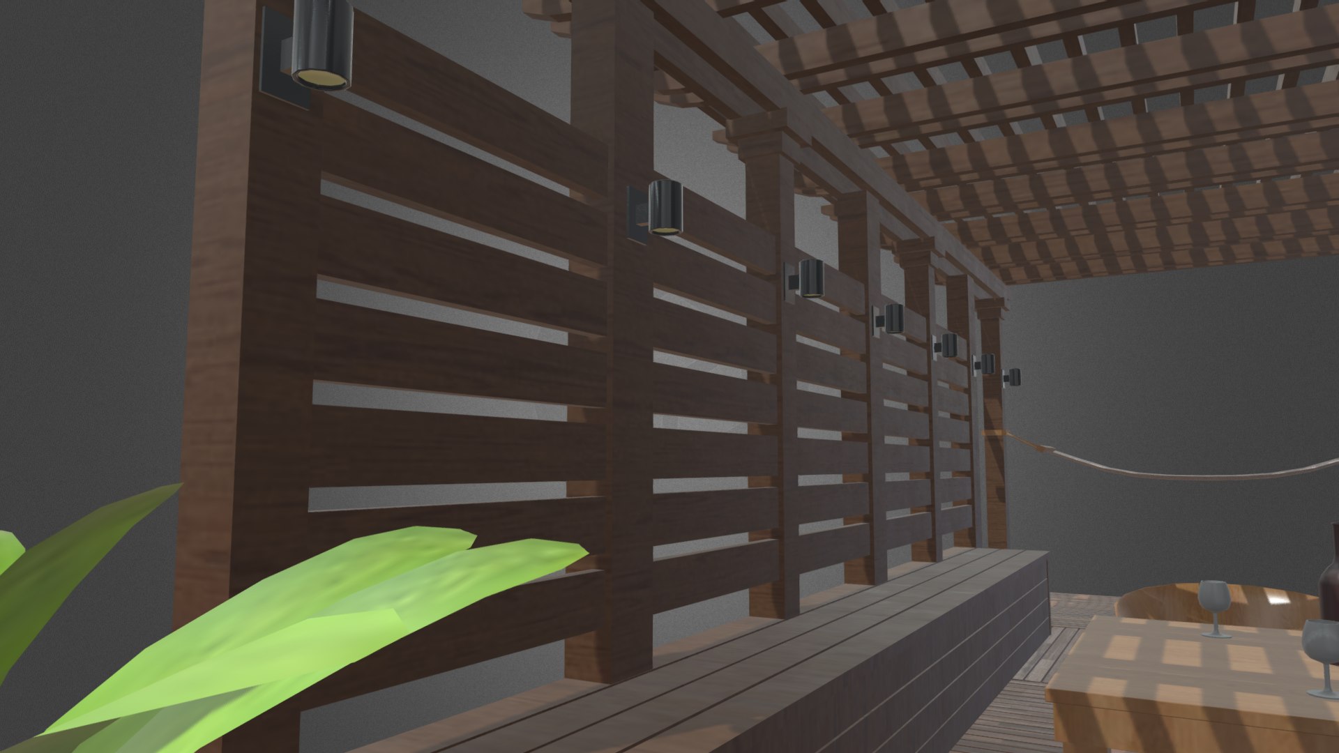 Terrace Wood Structure 3D - TurboSquid 1880300
