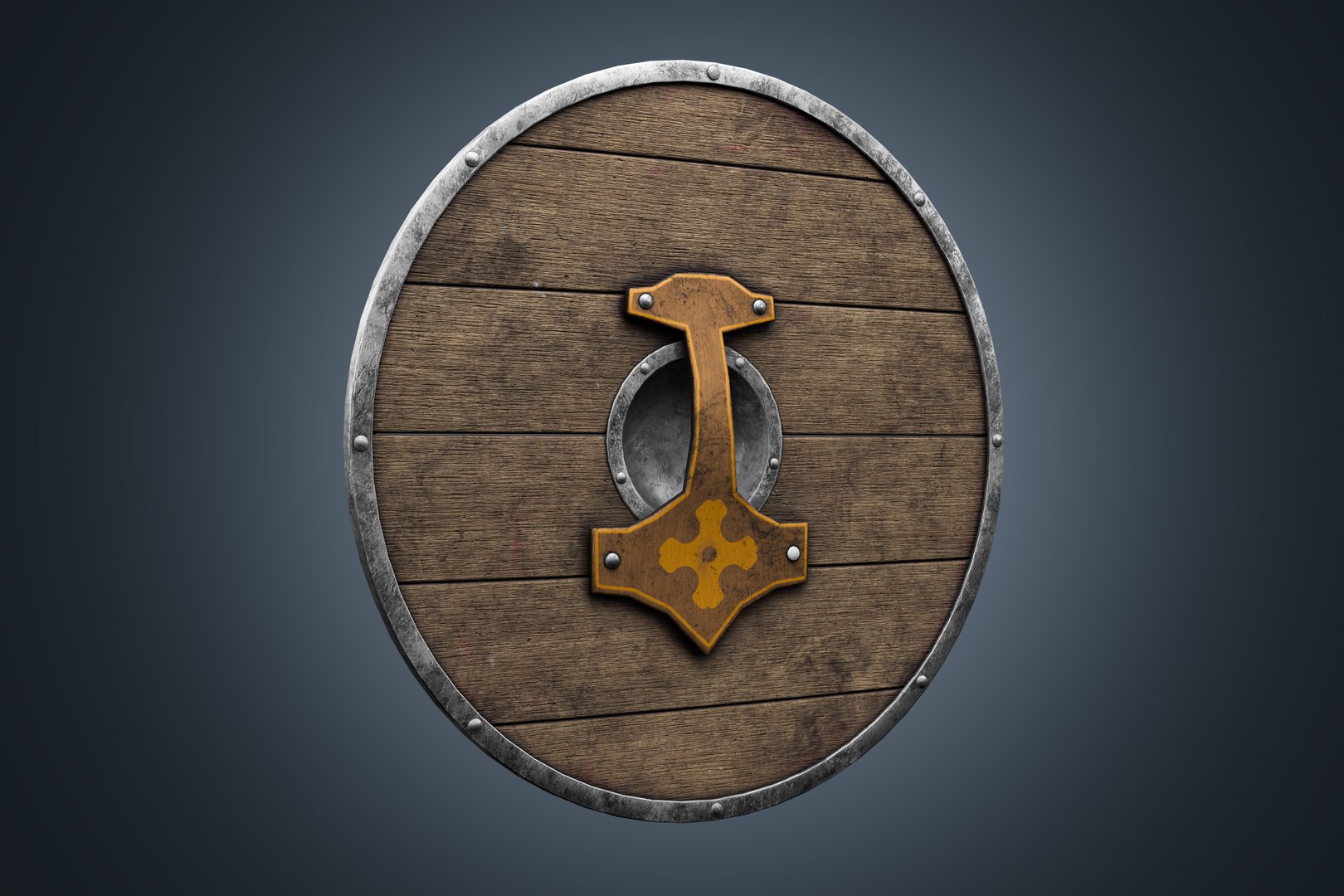 Slavic Round Wooden Shield Low-poly 3D Model 3D Model - TurboSquid 2243358