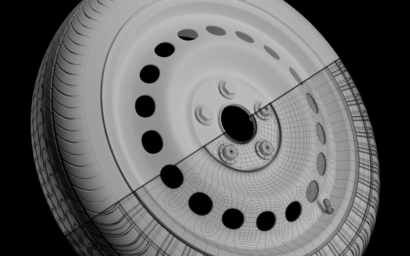 3d Spare Wheel Rim Tire