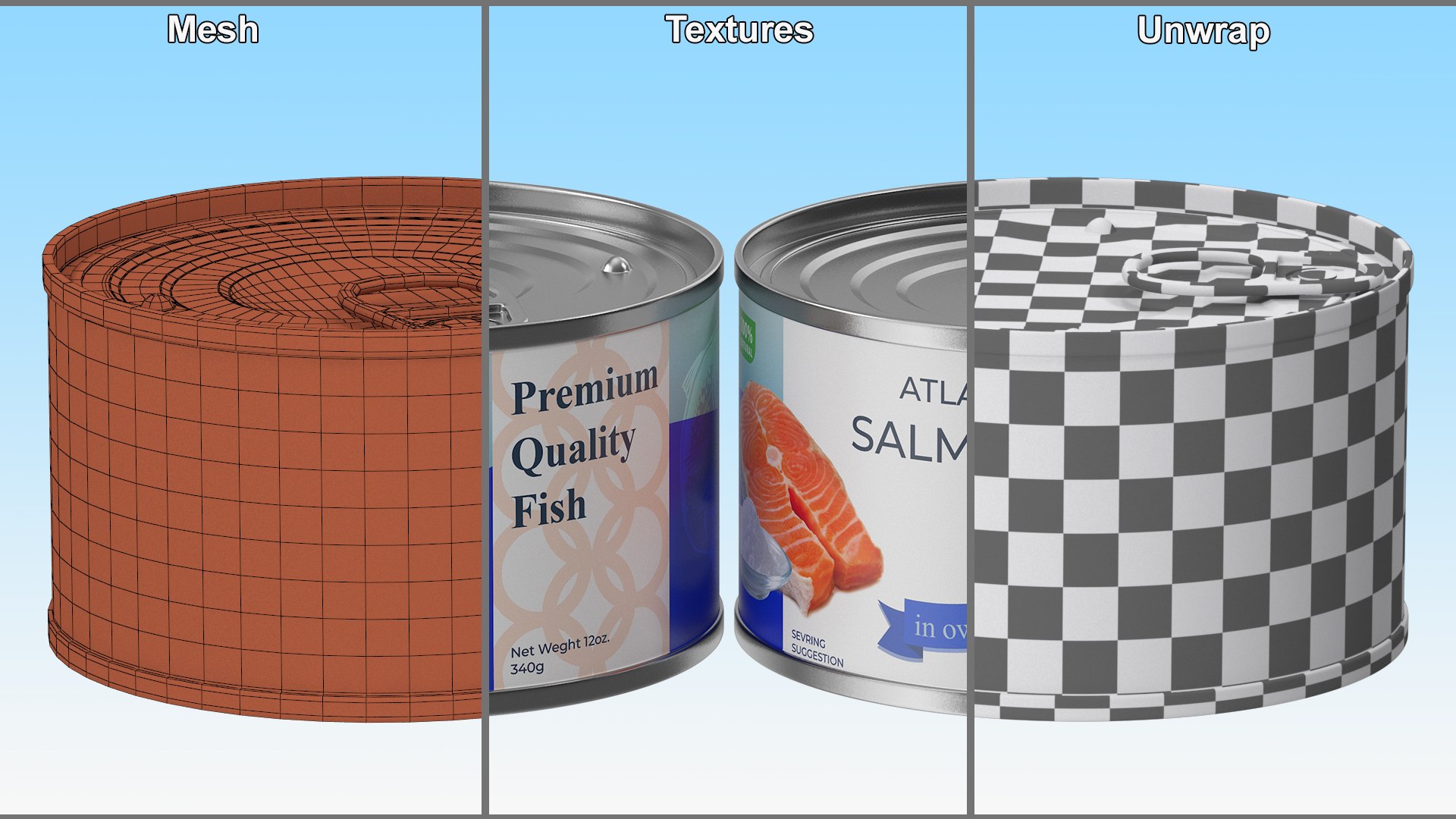 Canned Fish Collection 2 3D Model - TurboSquid 2399424