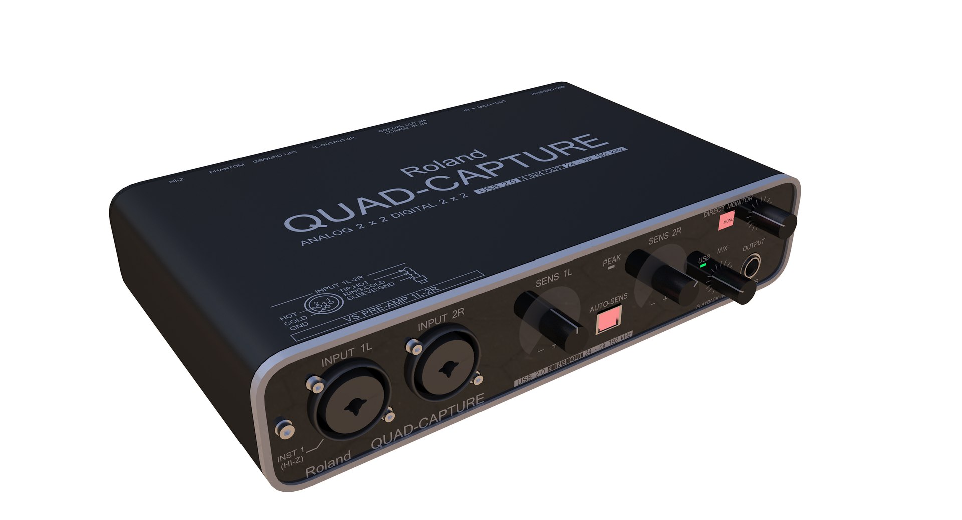 3D Roland Quad Capture Model - TurboSquid 1168697