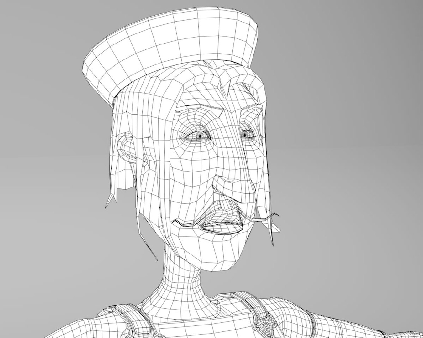 Hearts Knave Cartoon Character 3d Model