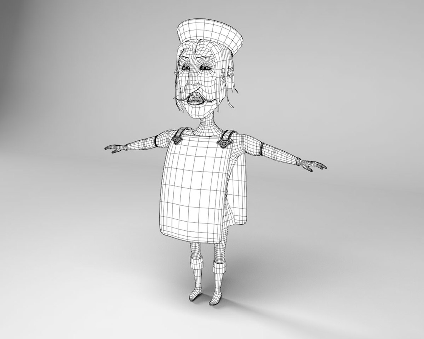 Hearts Knave Cartoon Character 3d Model