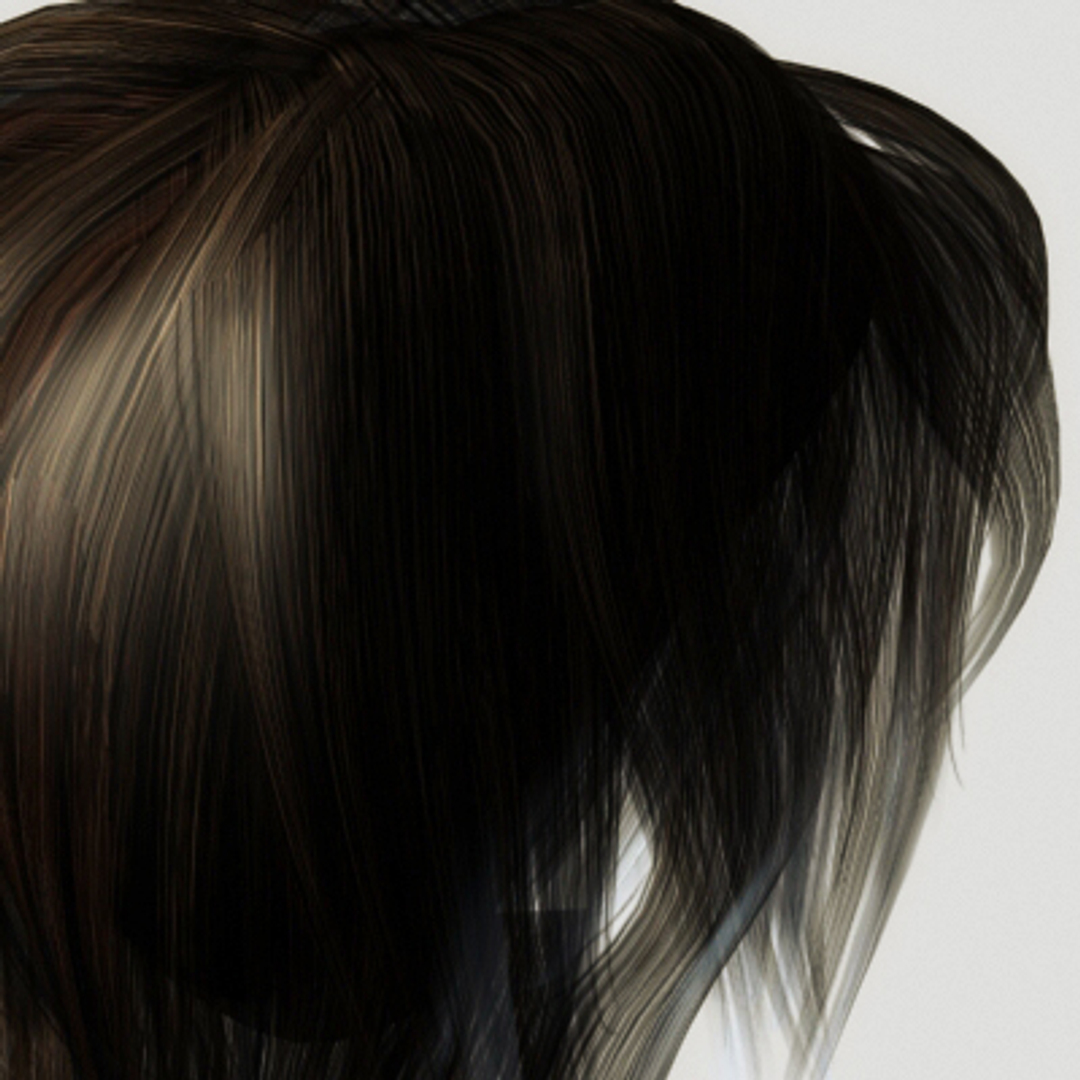 female hair 3d model