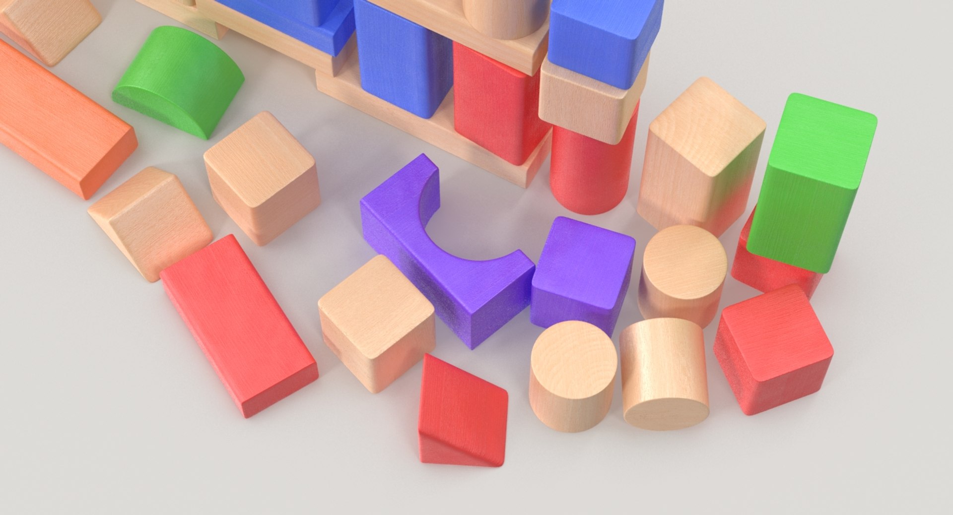 3d Model Of Baby Building Blocks