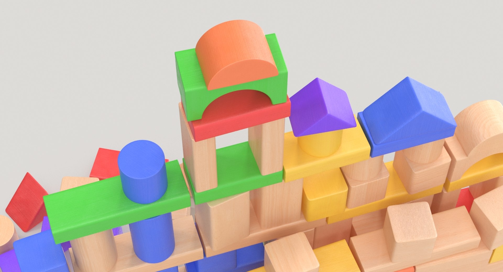 3d Model Of Baby Building Blocks