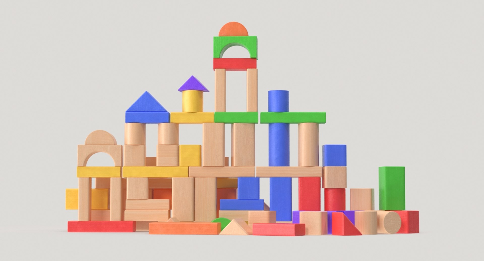3d Model Of Baby Building Blocks