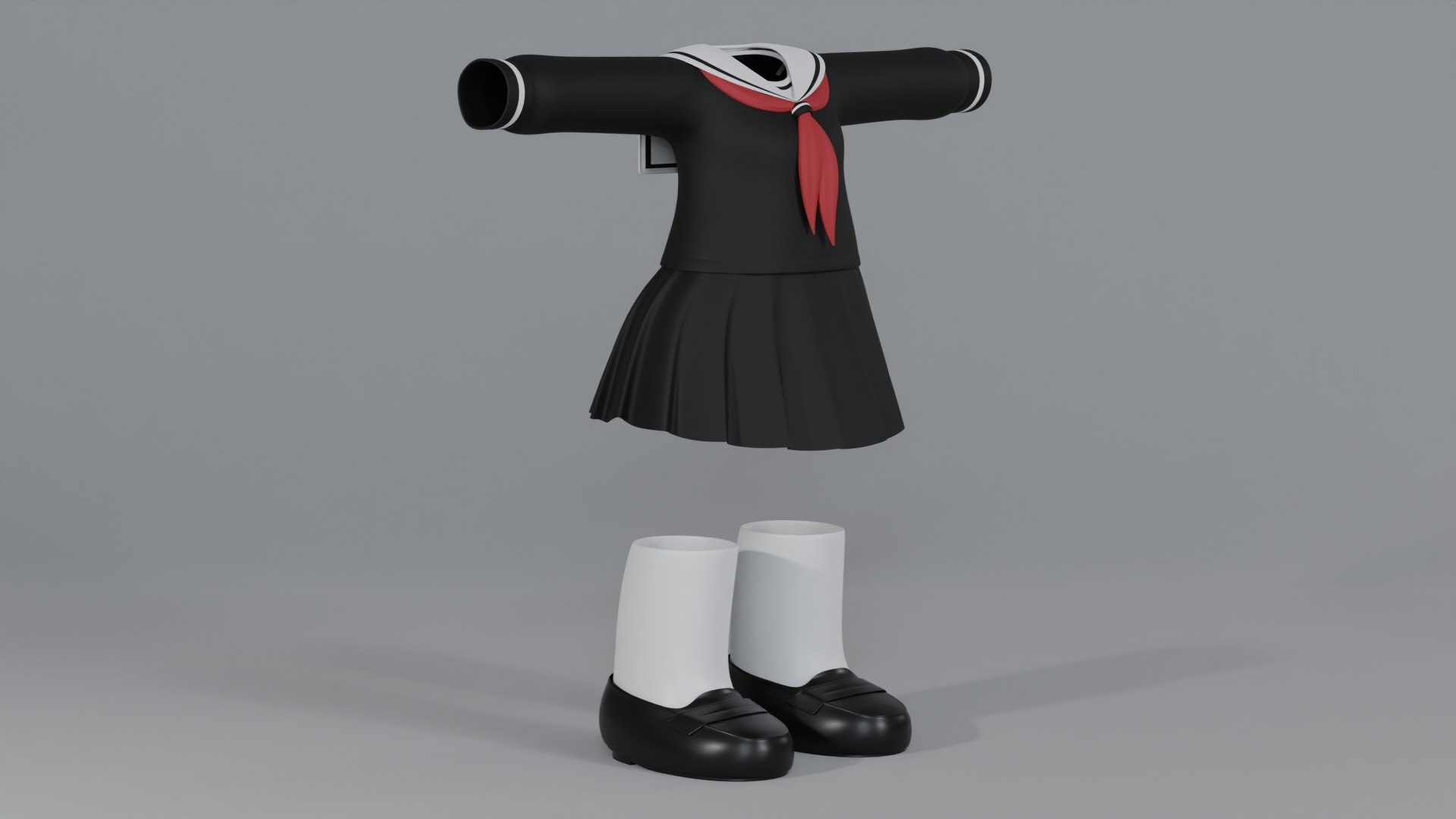 Minimal Chibi School Uniform 03 Model - TurboSquid 1981703