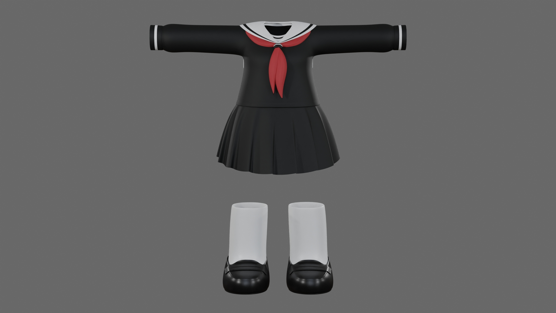 Minimal Chibi School Uniform 03 Model - TurboSquid 1981703