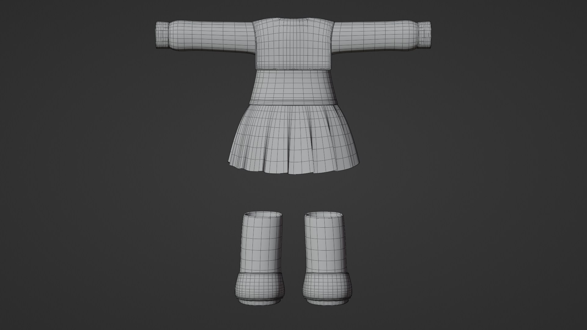 Minimal Chibi School Uniform 03 Model - TurboSquid 1981703