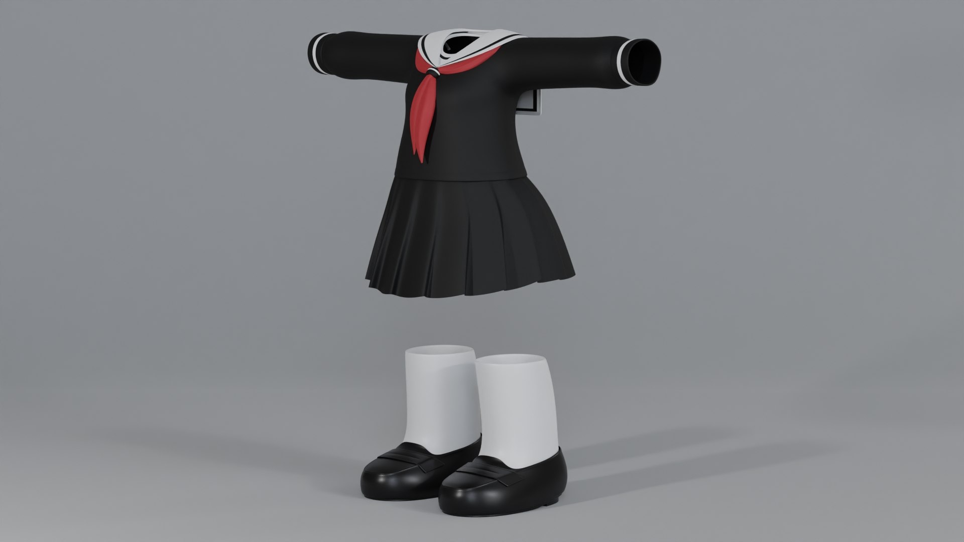 Minimal Chibi School Uniform 03 Model - TurboSquid 1981703