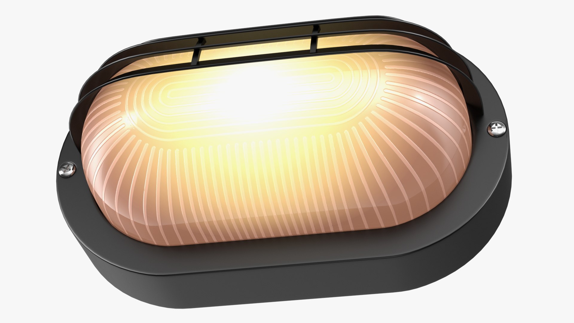 3D Bulkhead Wall Light Switched On - TurboSquid 1978391