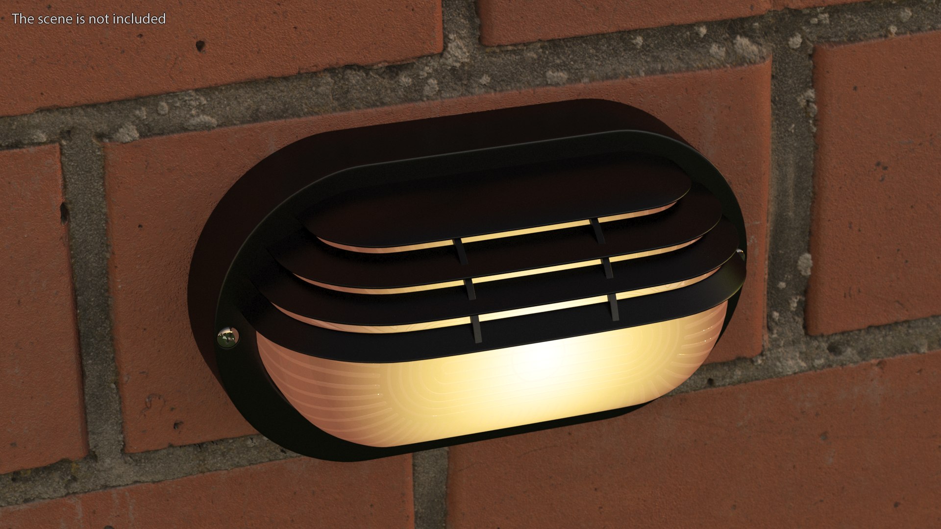 3D Bulkhead Wall Light Switched On - TurboSquid 1978391