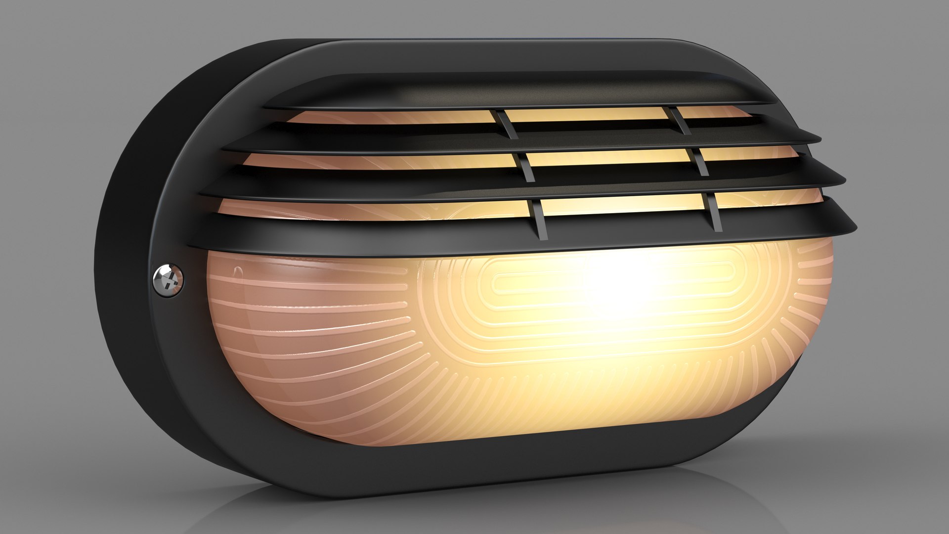 3D Bulkhead Wall Light Switched On - TurboSquid 1978391