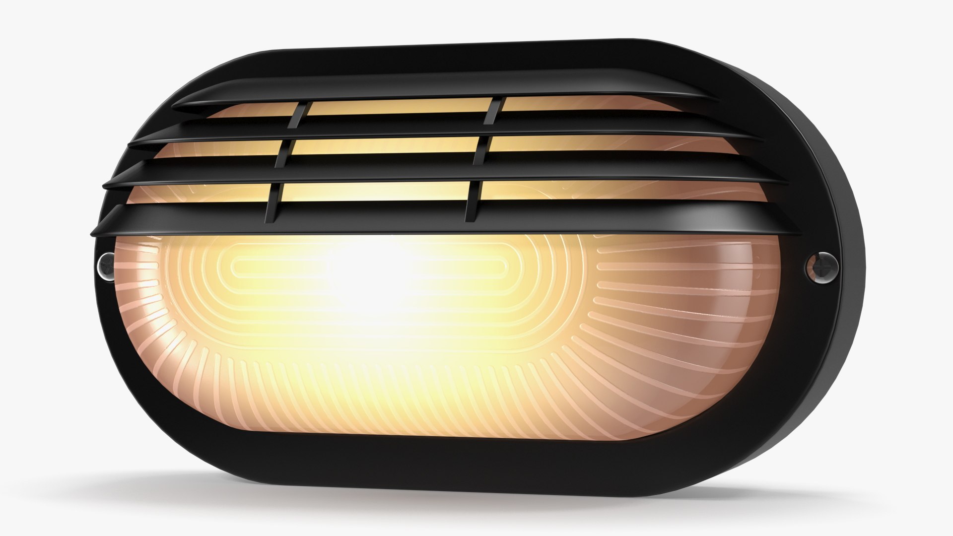 3D Bulkhead Wall Light Switched on - TurboSquid 1978391