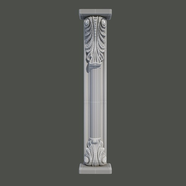 3dsmax wooden column classical furniture