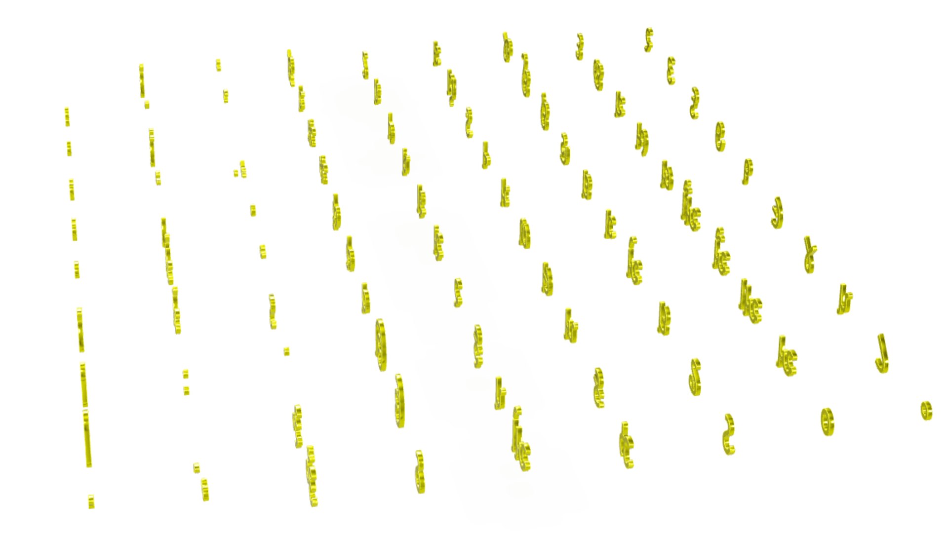 3D Gujarati Letters Or Characters - TurboSquid 2268293