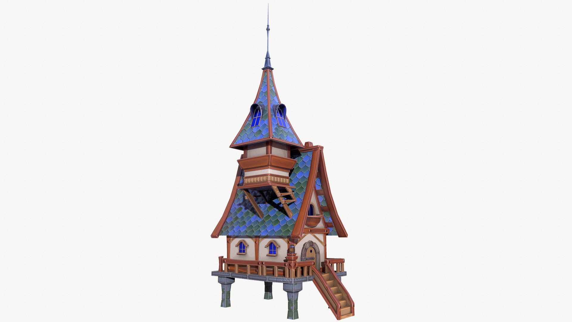 3D Stylized Toon Building-1 Model - TurboSquid 1947566