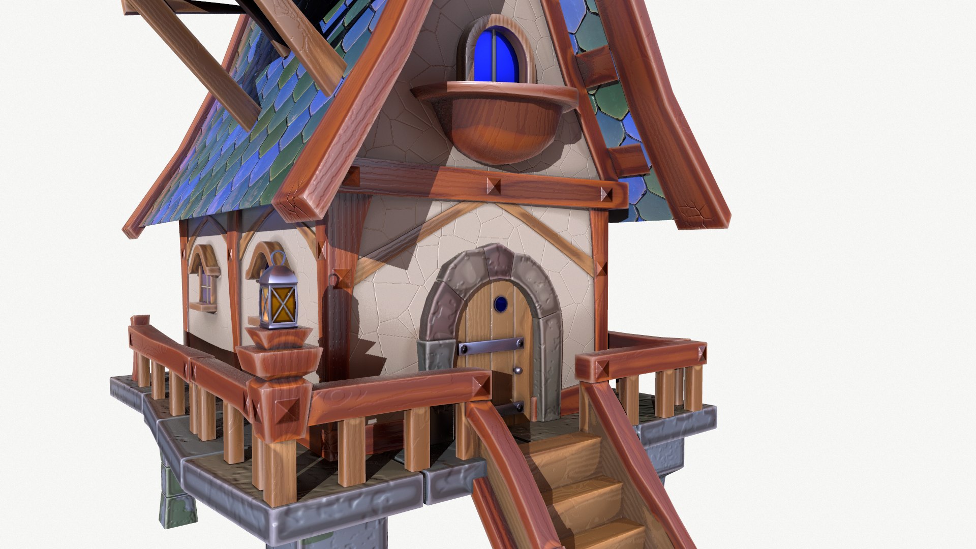 3D Stylized Toon Building-1 Model - TurboSquid 1947566