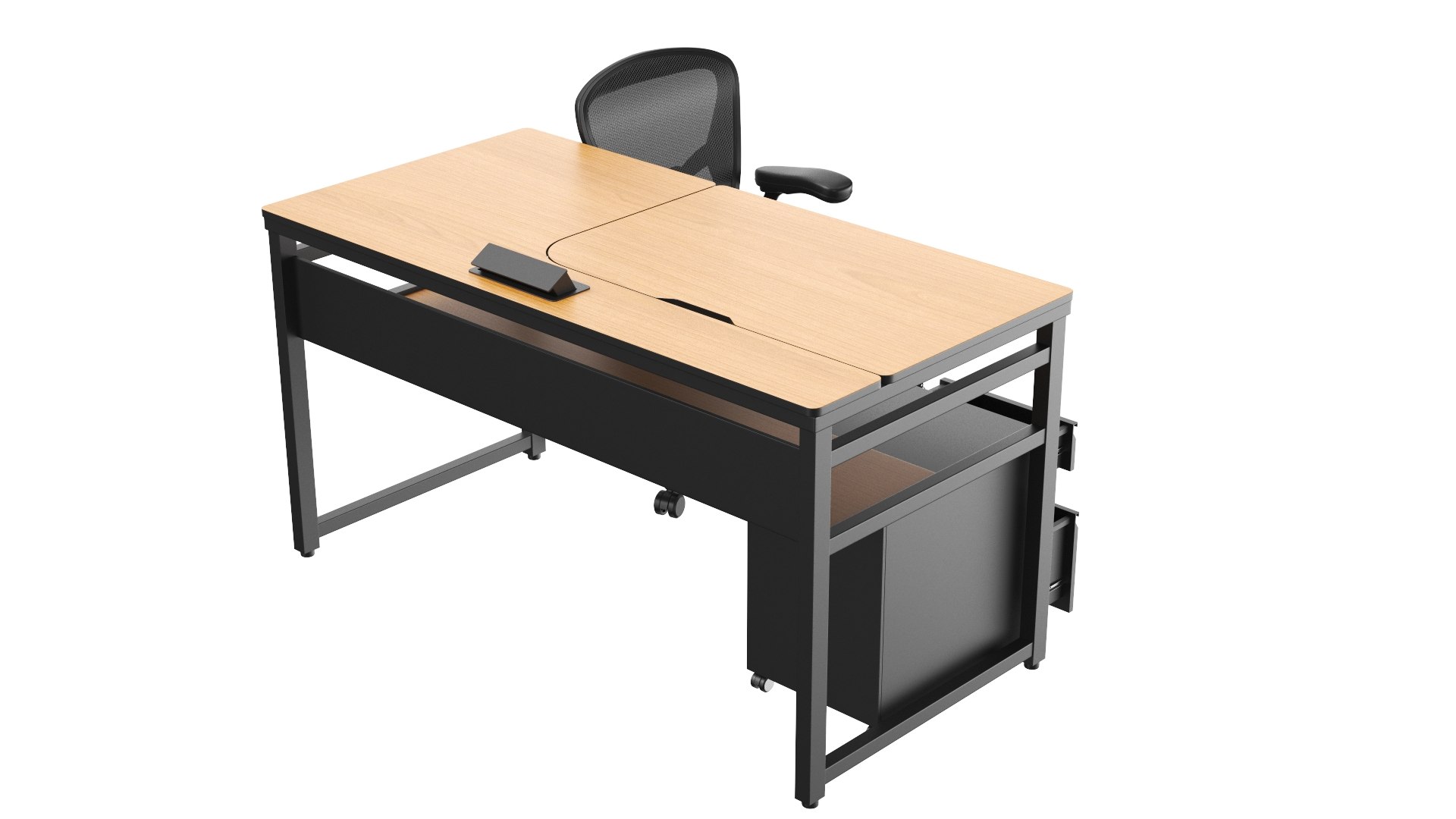 Detailed Desk With Chair 3D Model - TurboSquid 2191423