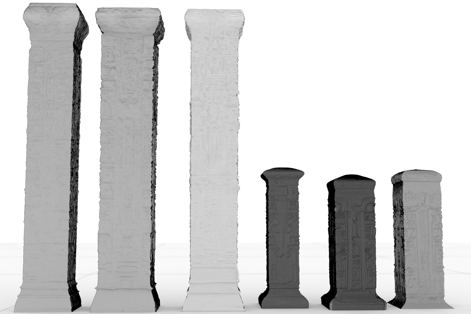 3D Egyptian Pillars Pack Model - TurboSquid 2193493