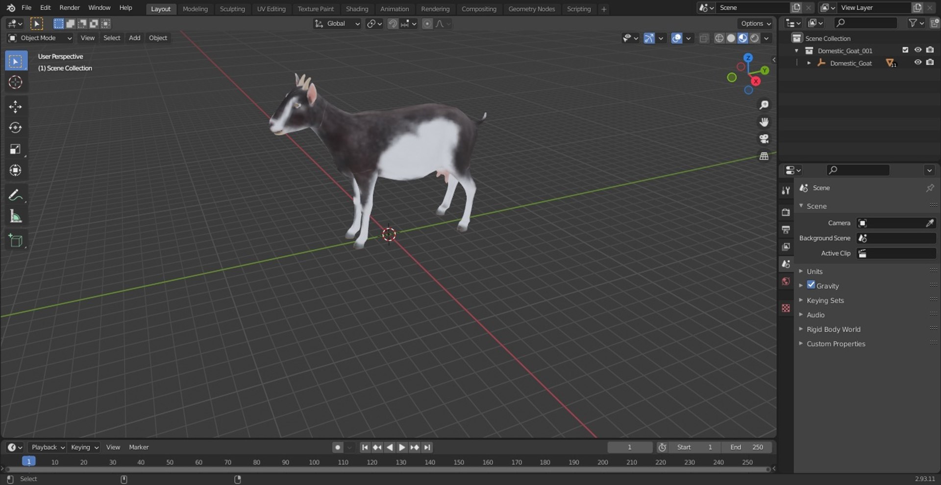 Domestic Goat 3D Model - TurboSquid 1993740