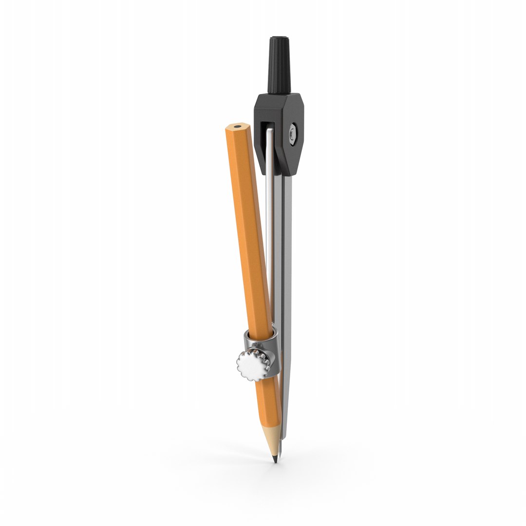Drawing Compass With Pencil 3D - TurboSquid 1953348