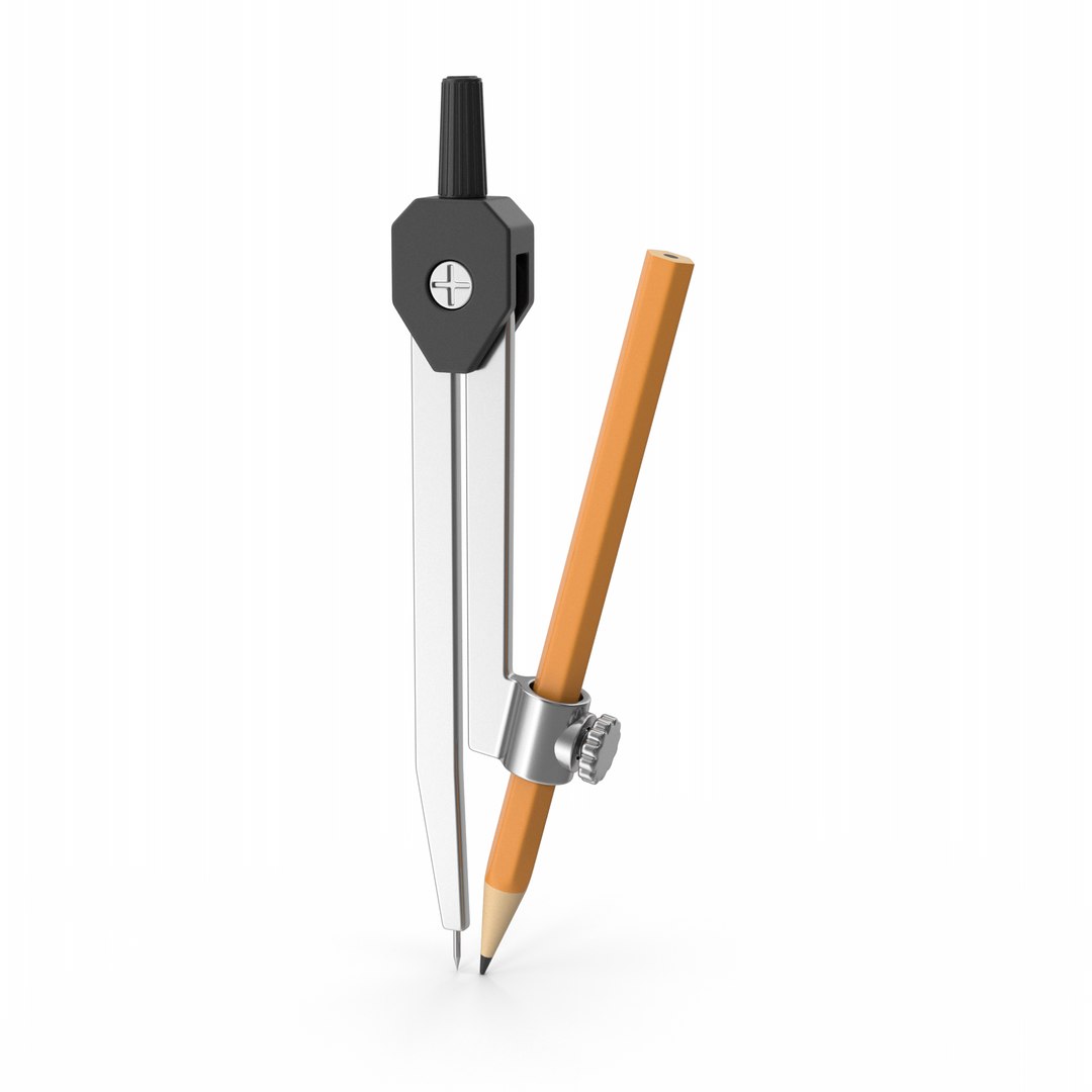 Drawing Compass With Pencil 3D - TurboSquid 1953348