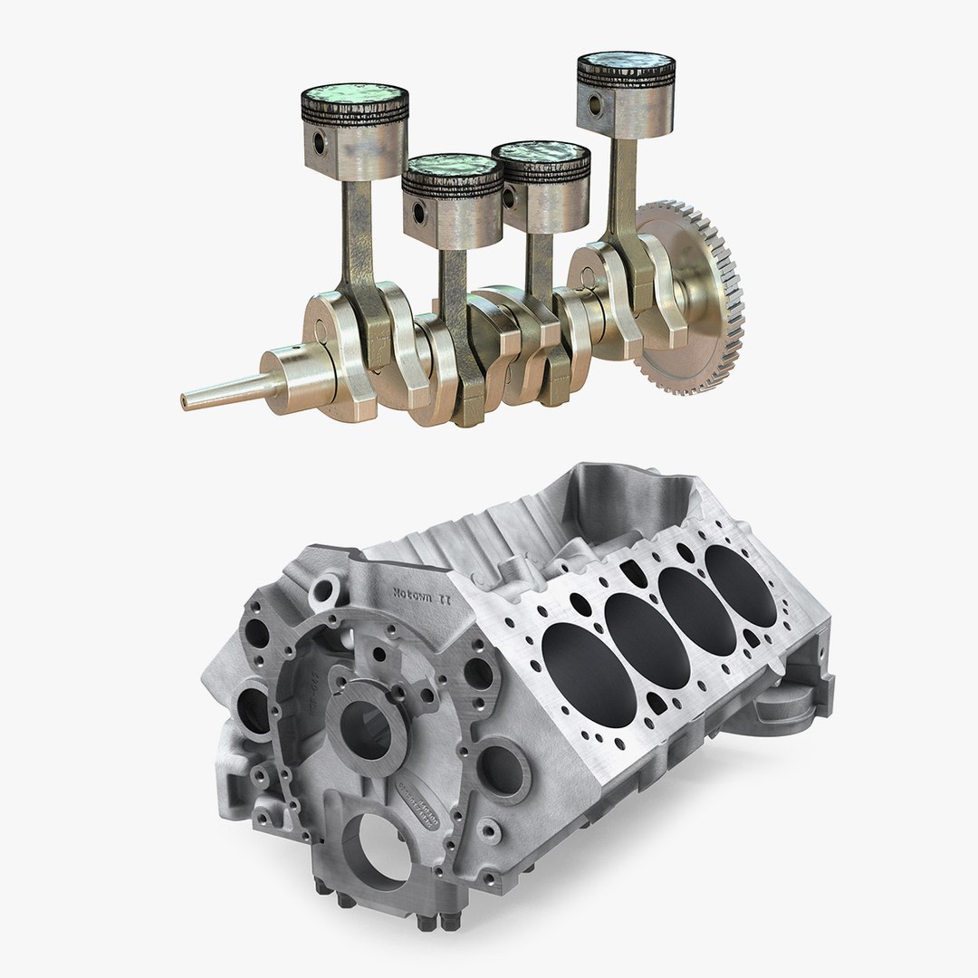 3D engine block piston - TurboSquid 1350283