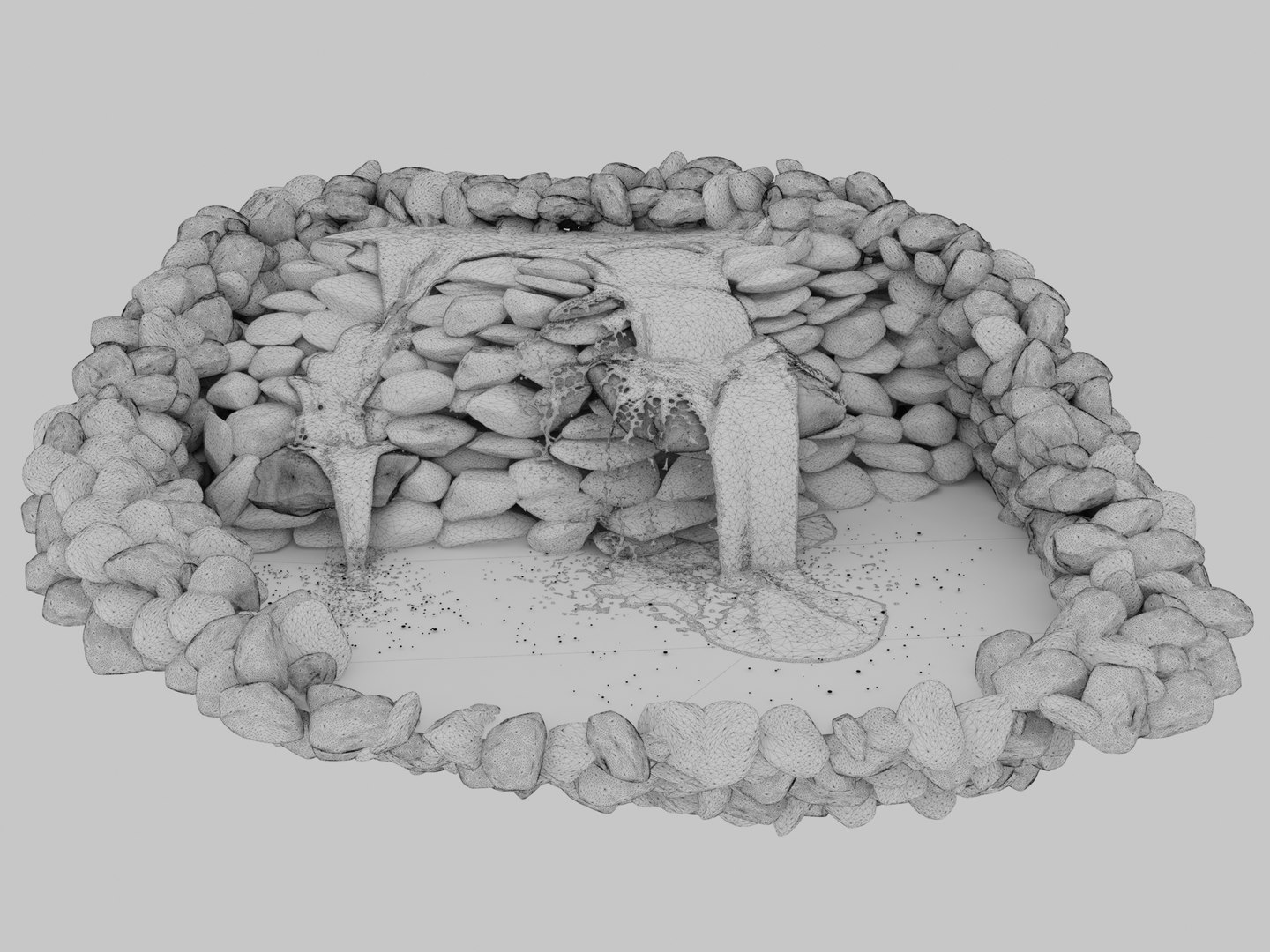 Garden Waterfall Water Landscape Model - TurboSquid 1378743