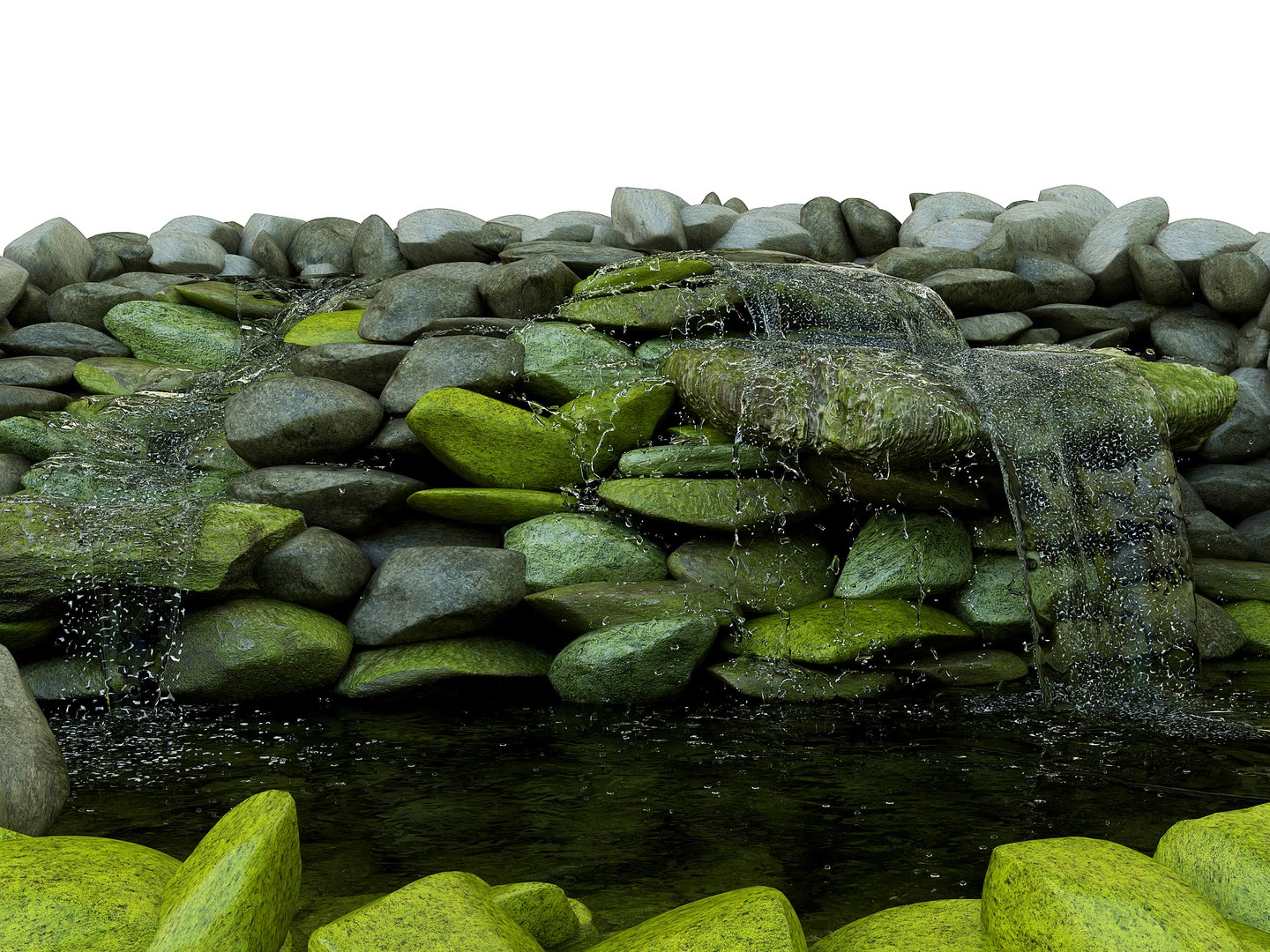 Garden Waterfall Water Landscape Model - TurboSquid 1378743