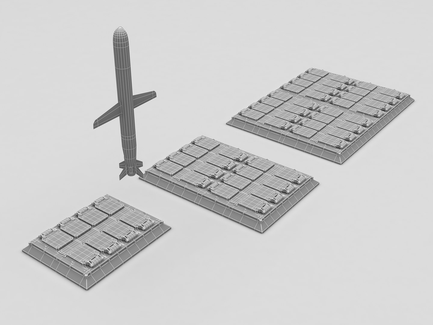 Mark 41 Vertical Launching System BGM 109 Tomahawk 3D Model ...