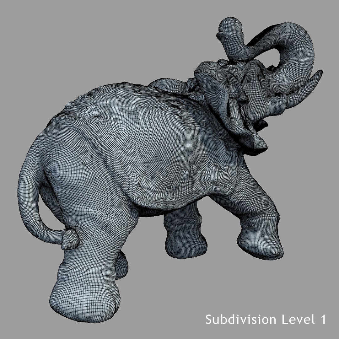 Elephant Statue 3d Model