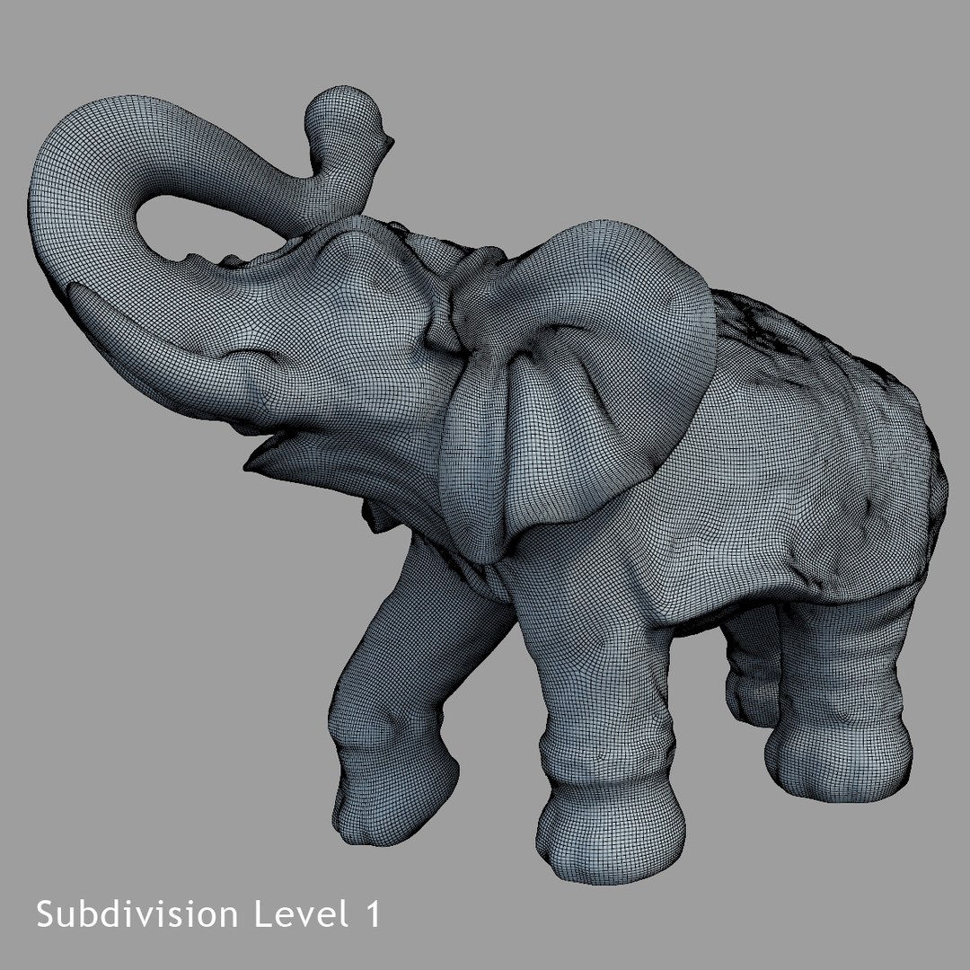 Elephant Statue 3d Model