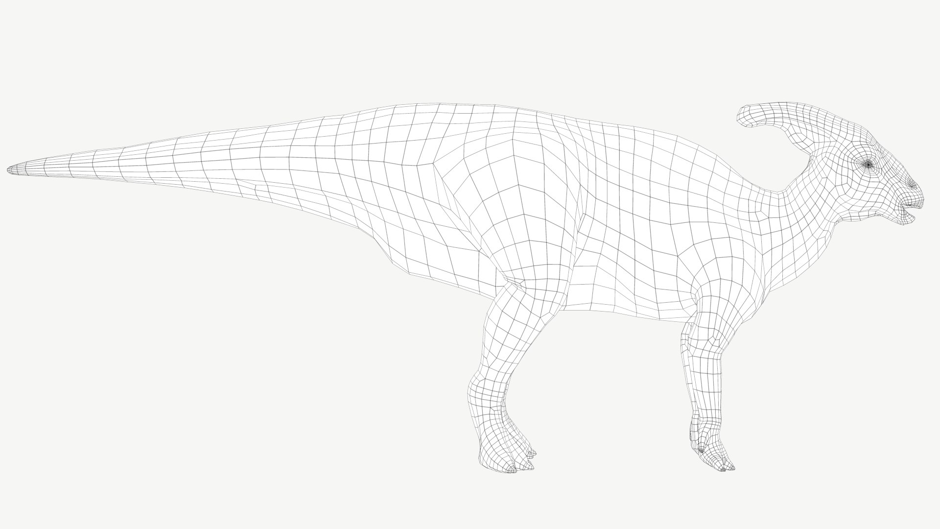 3d Parasaurolophus