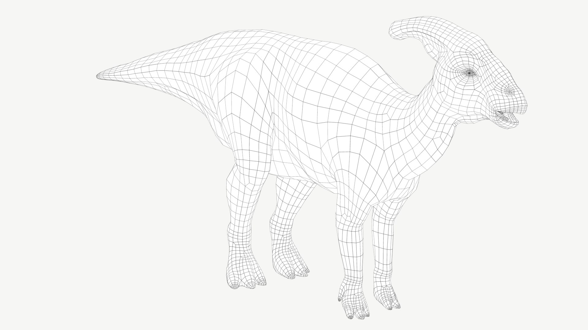 3d Parasaurolophus