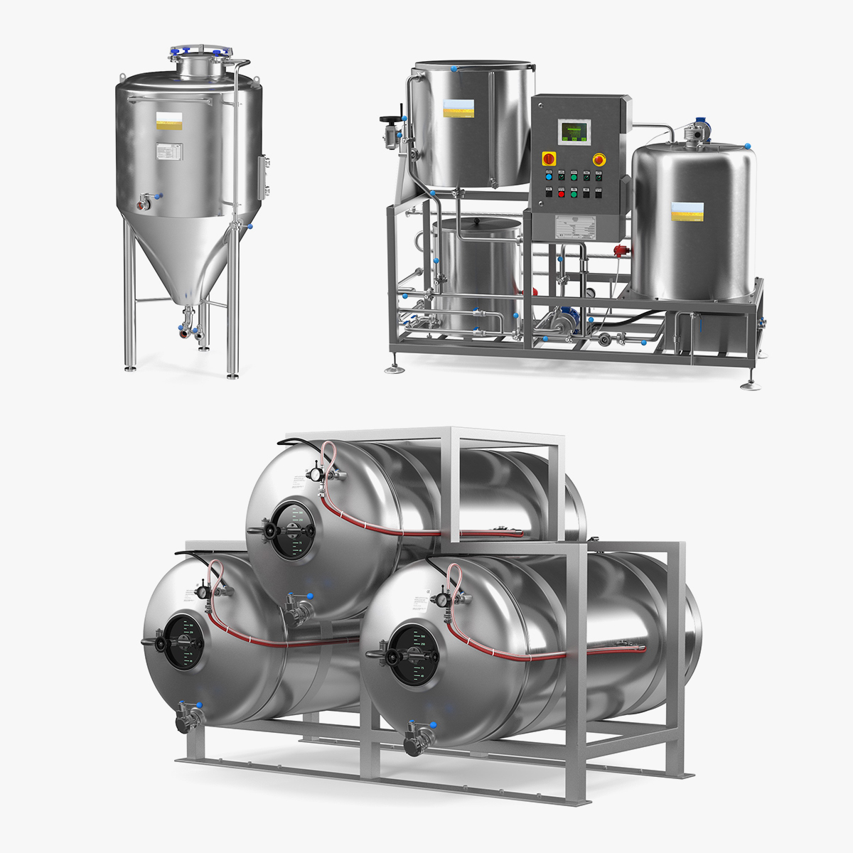 Beer microbrewery equipment brewery 3D model - TurboSquid 1618322