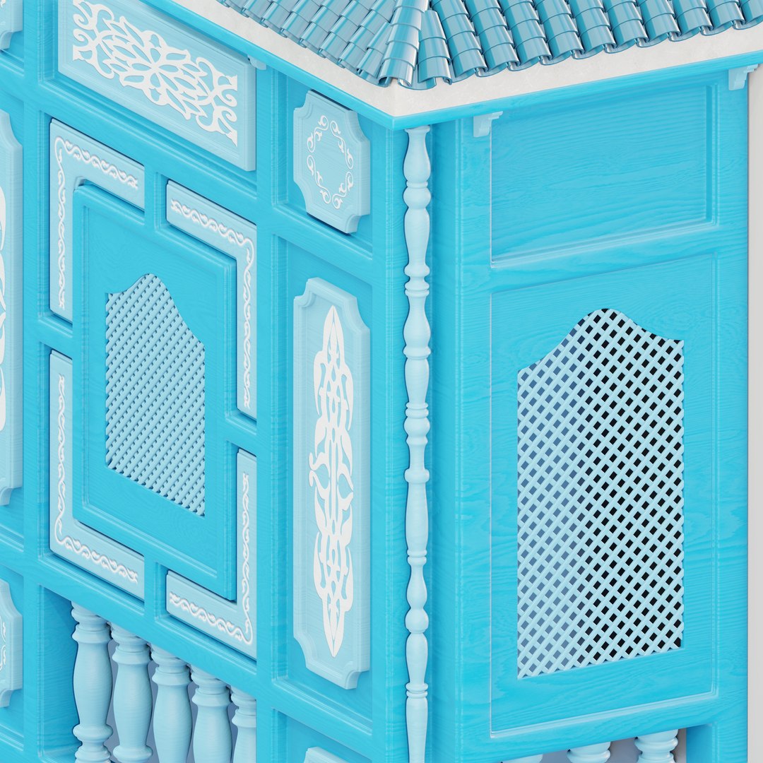 Blue Mashrabiya 3D Model - TurboSquid 1741265