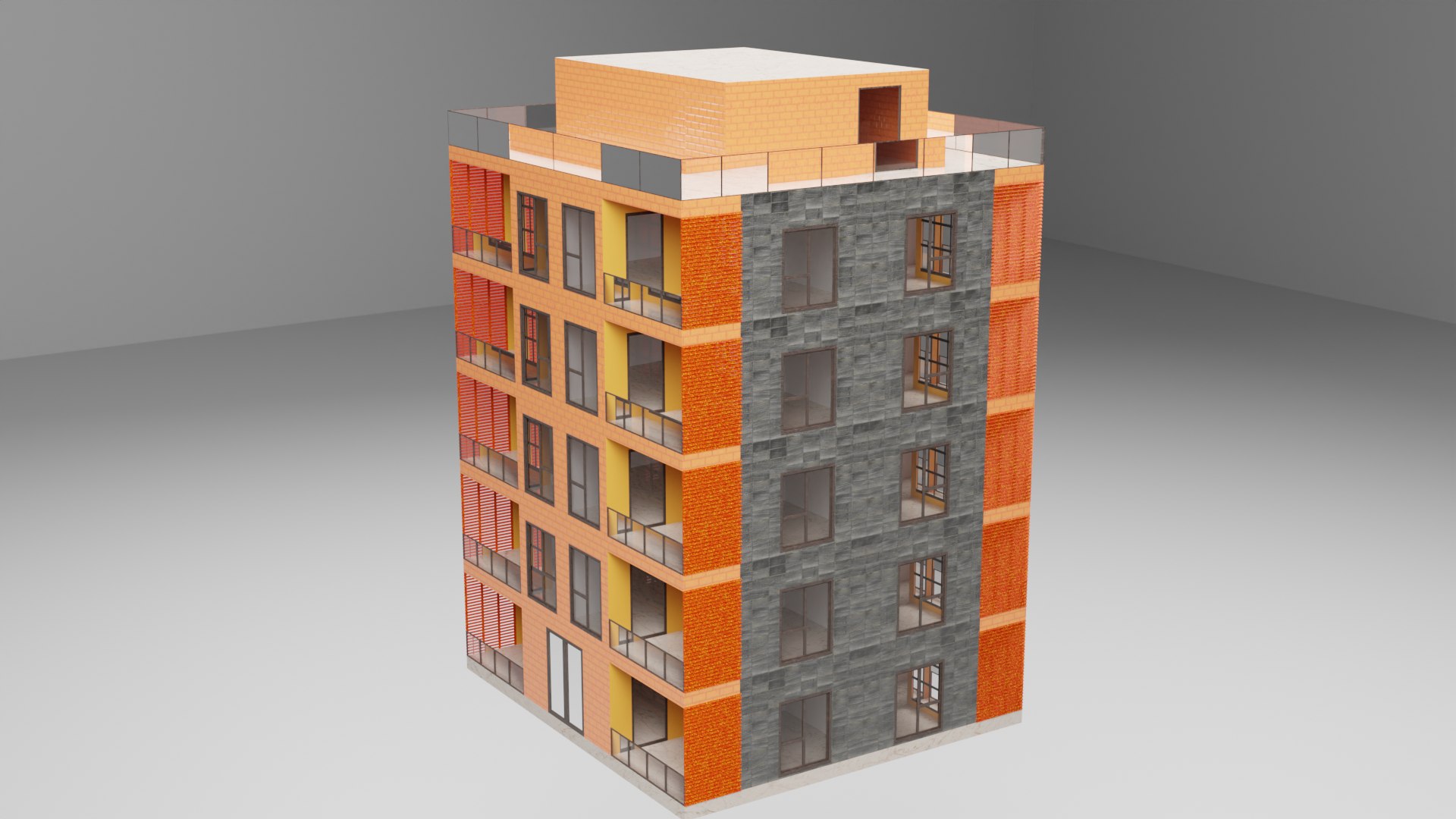 Residential Building model - TurboSquid 2112277