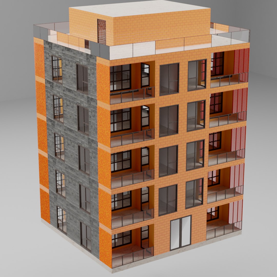 Residential Building model - TurboSquid 2112277
